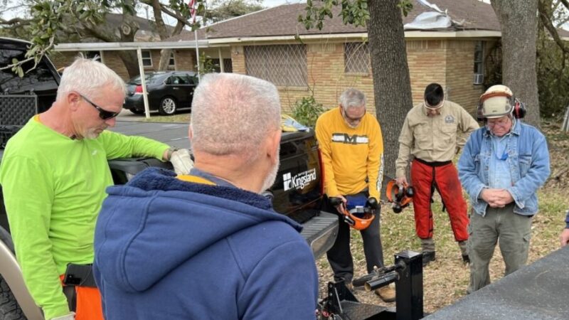 Disaster Relief volunteers help clear tornado damage in southeast Texas ...